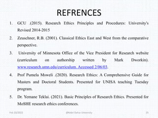 Principles of research ethics kdu | PPT