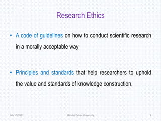 Principles of research ethics kdu | PPT