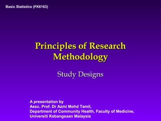 Research Methodology - Study Designs | PPT