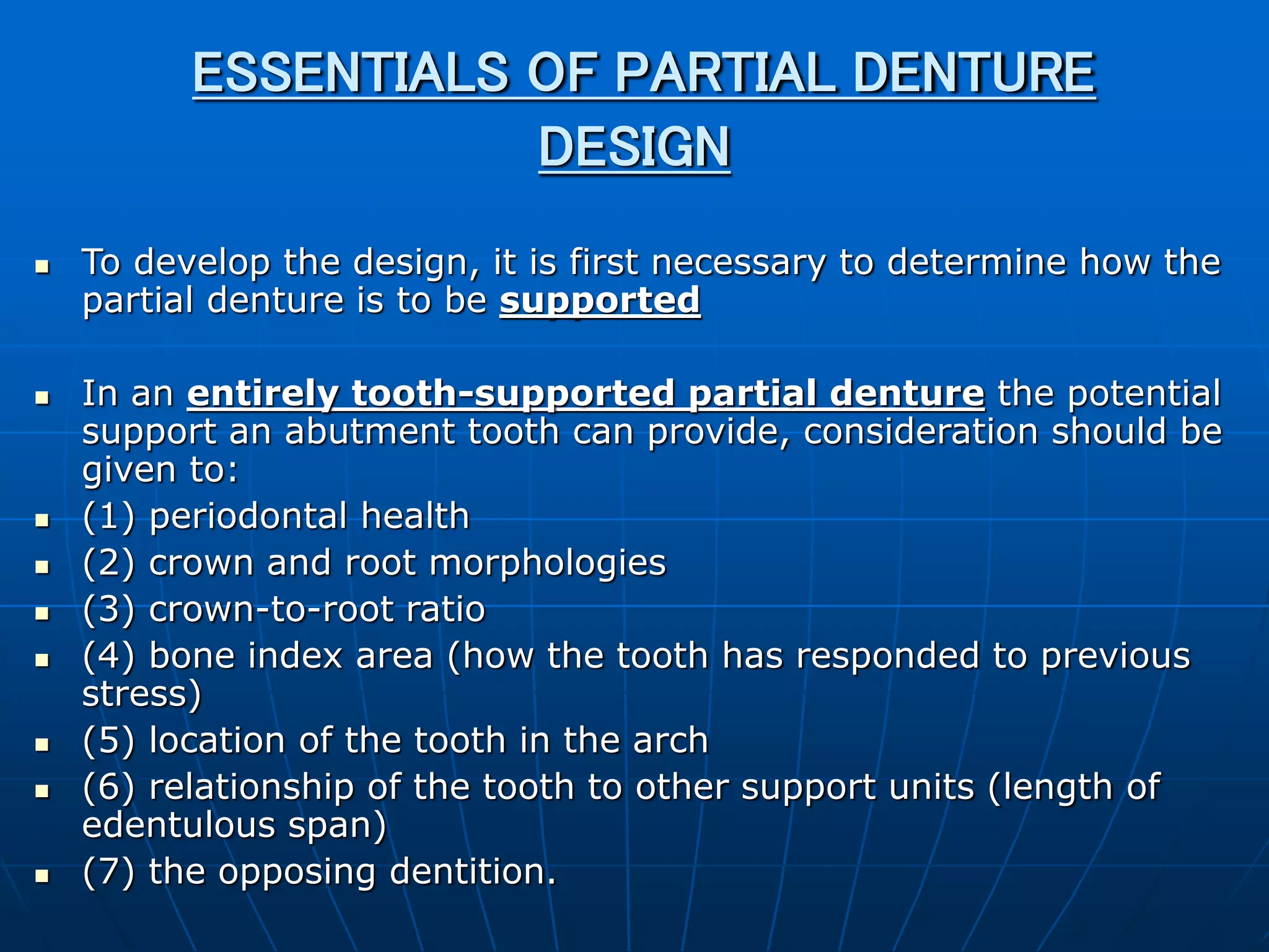 Principles of rpd design | PPT