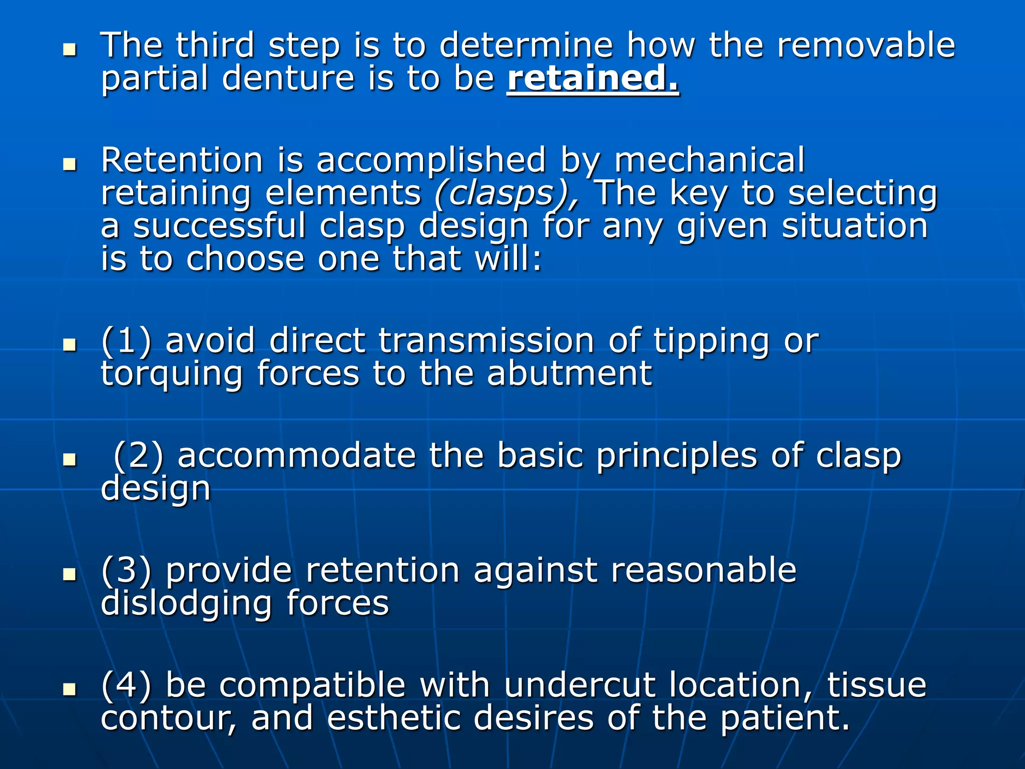 Principles of rpd design | PPT