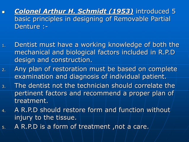 Principles of rpd design | PPT