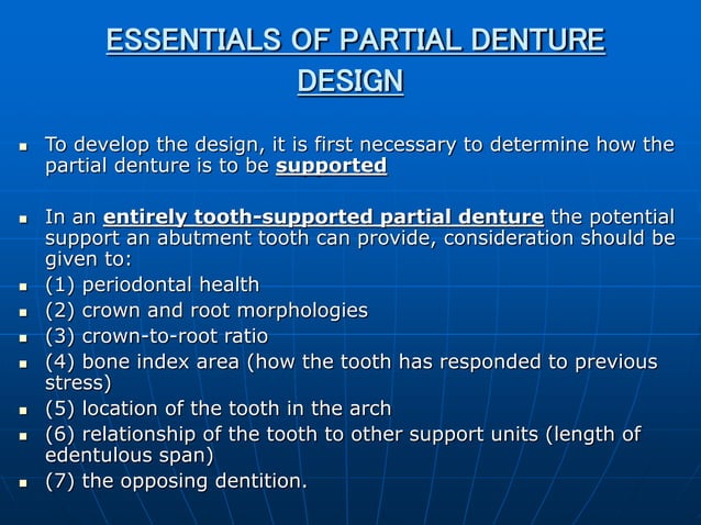 Principles of rpd design