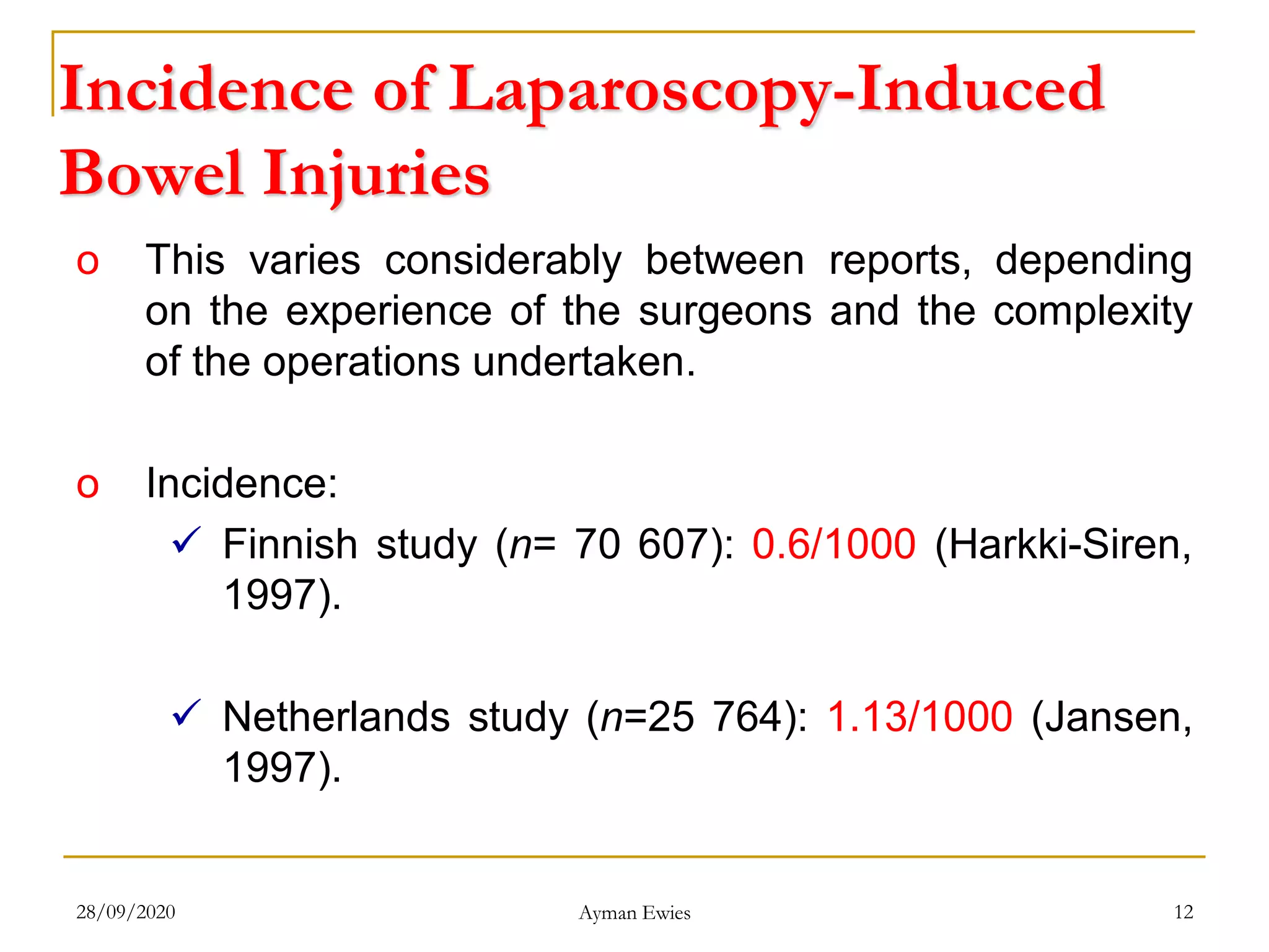 Dr Ayman Ewies - Principles of Safe Laparoscopic Entry | PDF