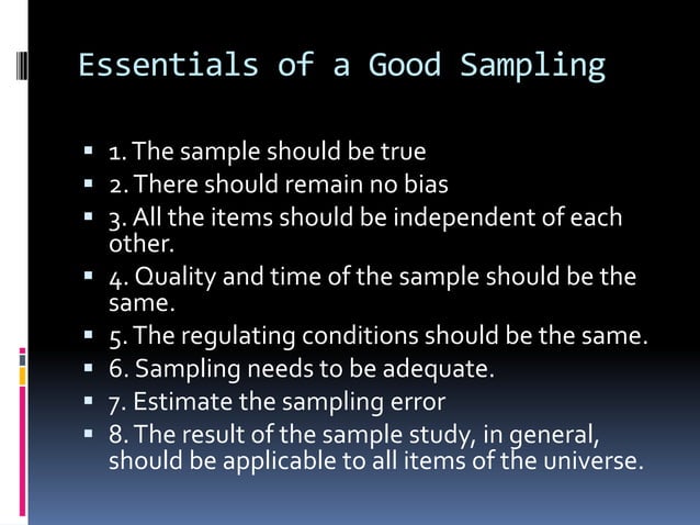 Principles of sampling | PPT | Free Download
