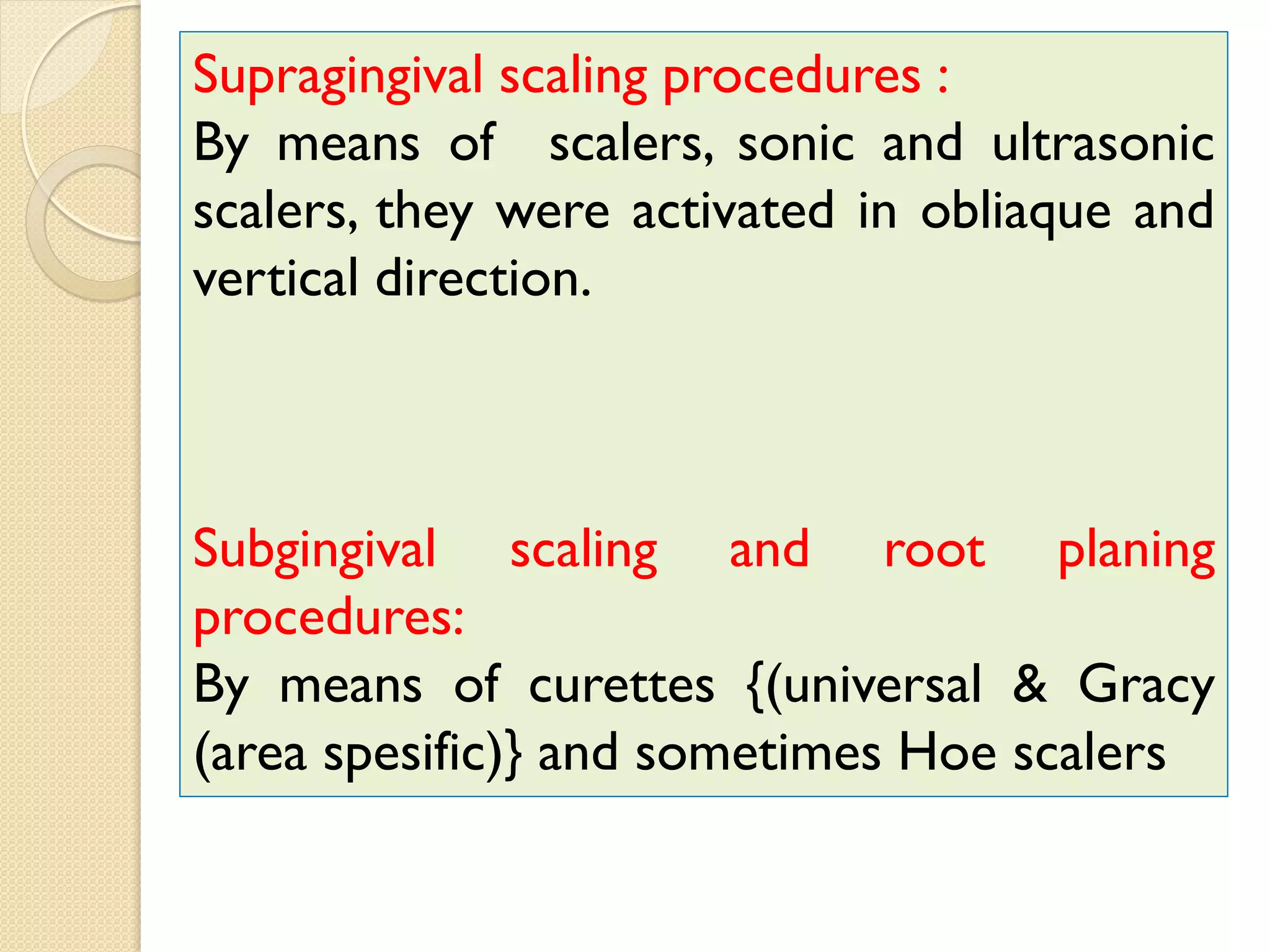 Principles of scaling & root planing dr alaa attia | PDF