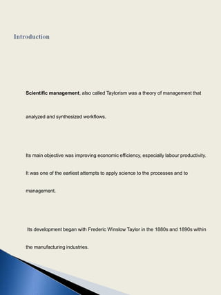 Principles of scientific management | PPTX