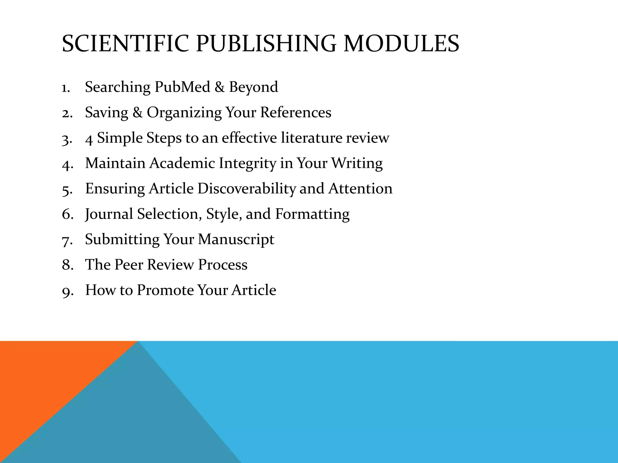 Principles of scientific publishing | PPTX