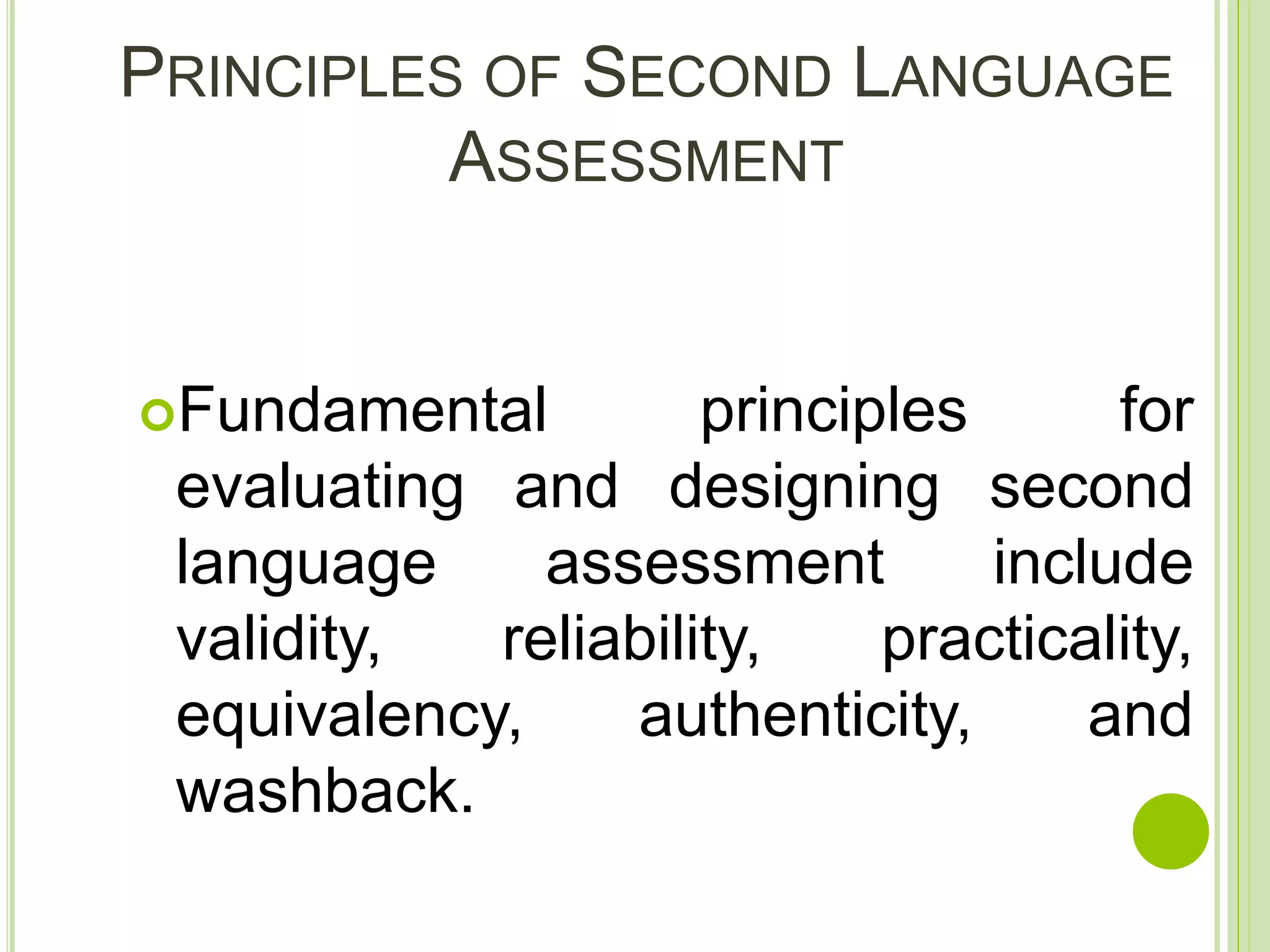 Principles Of Second Language Assessmentc Pptx