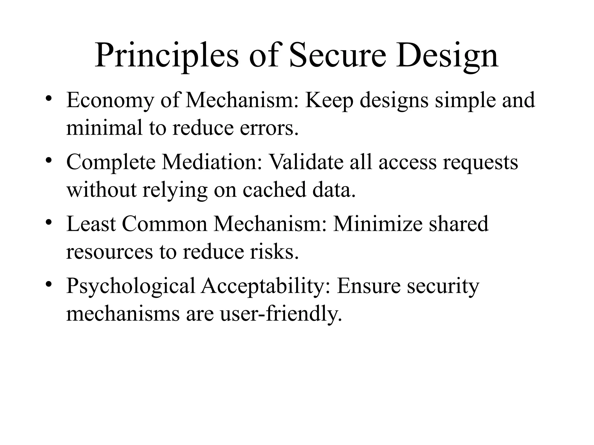 Principles of Secure Design and its componetnts | PPTX