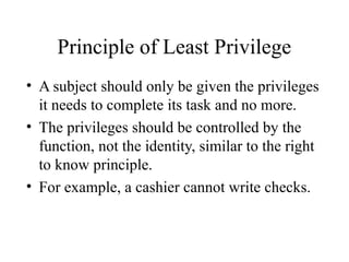 Principles of Secure Design and its componetnts | PPTX