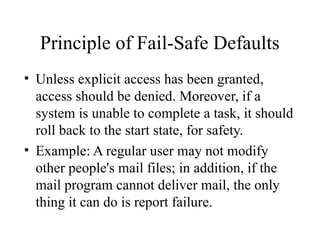 Principles of Secure Design and its componetnts | PPTX