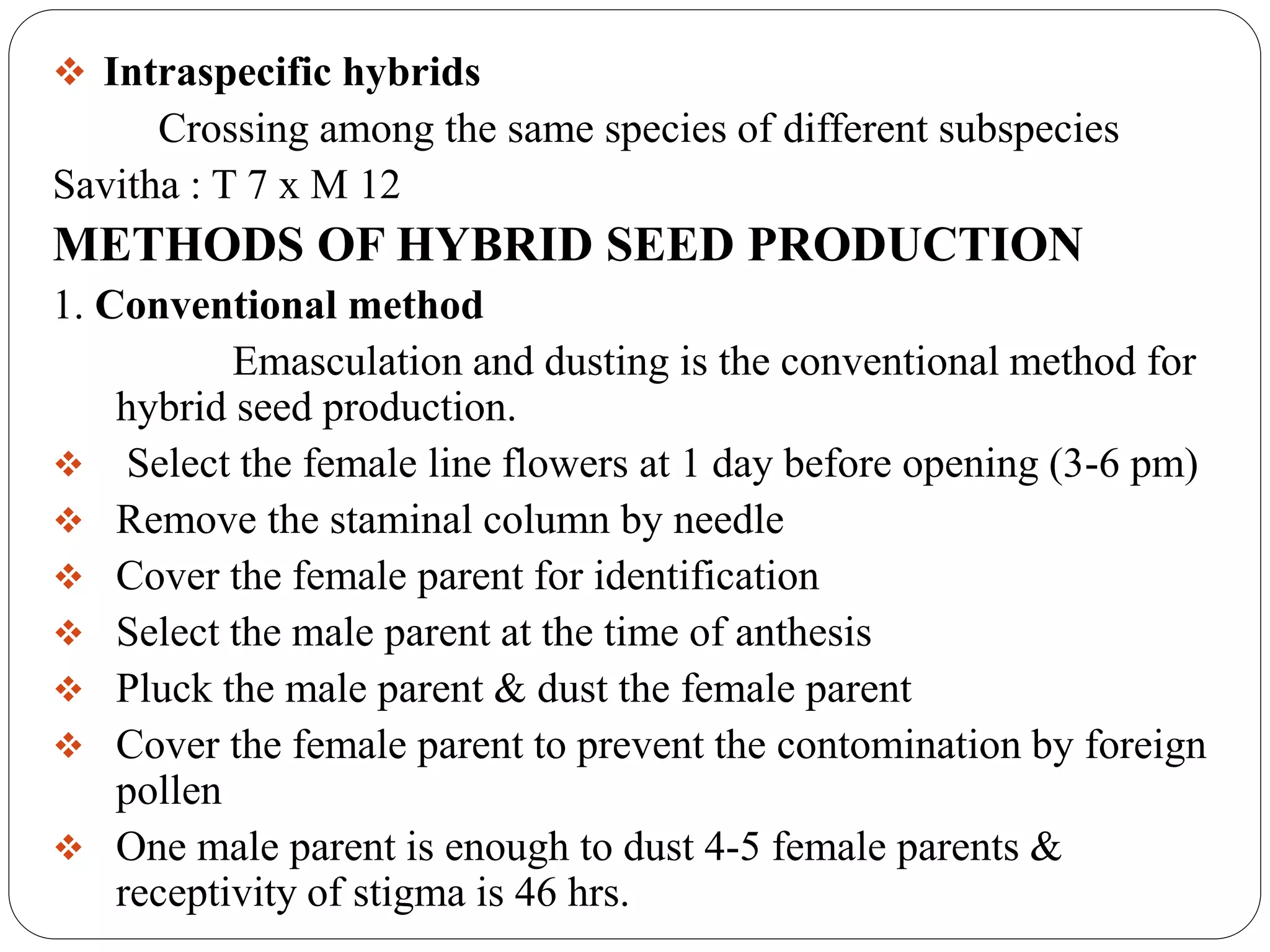 Cotton seed production in hybrids & varieties | PPTX