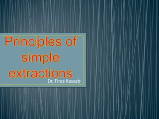 Principles of simple extractions 1 | PDF