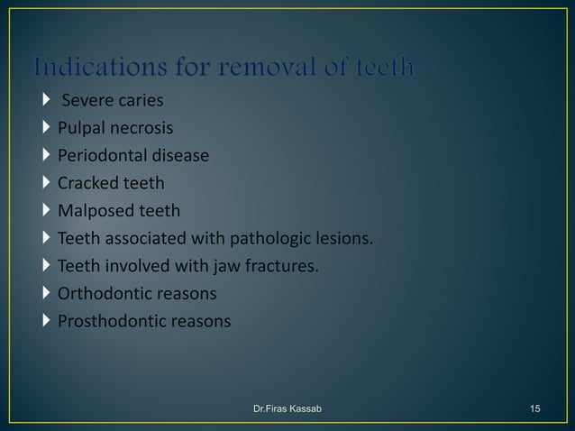 Principles of simple extractions 1 | PDF | Dental Health | Diseases and ...