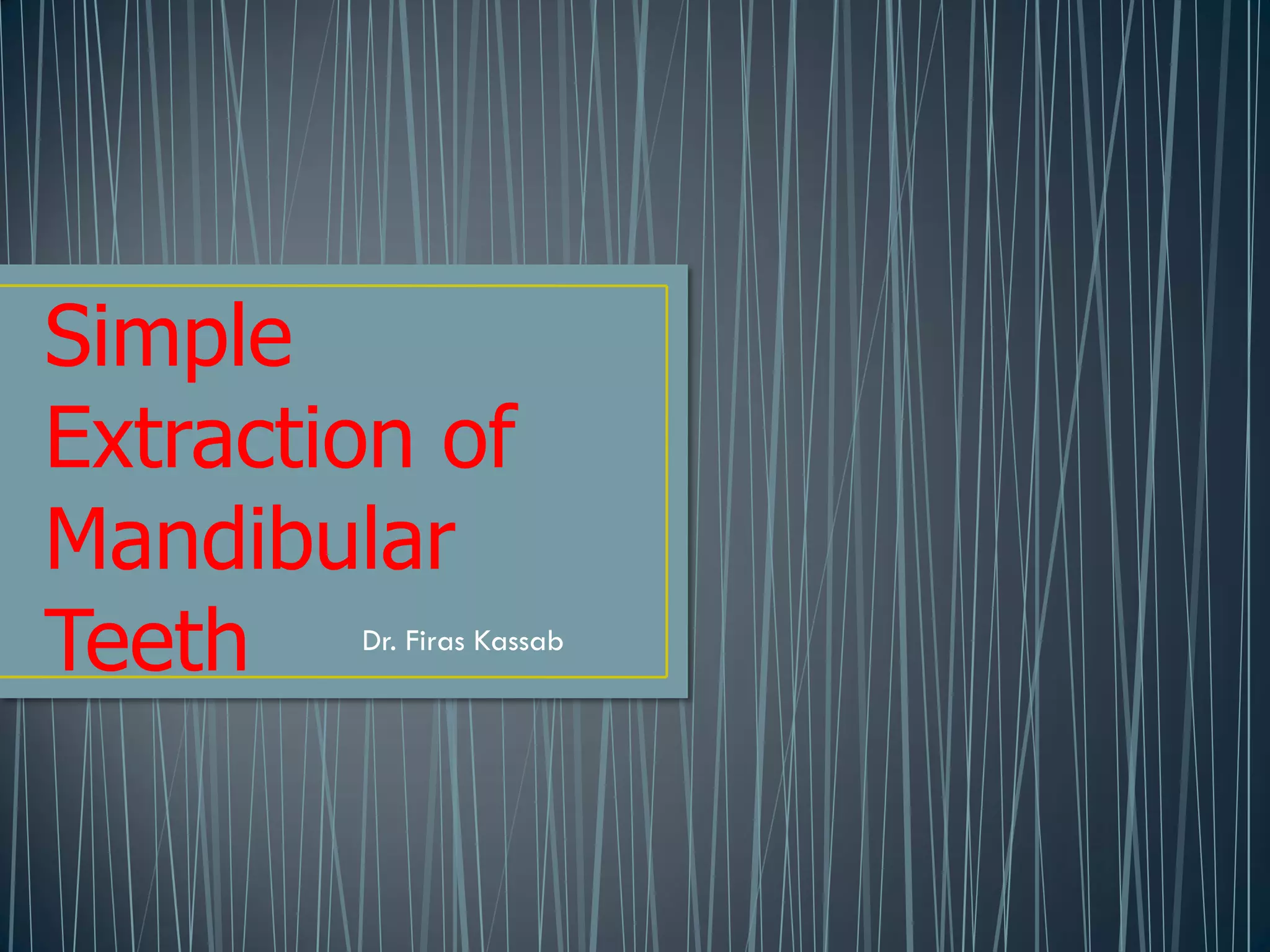 Principles of simple extractions 3 | PPT