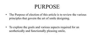 Principles of smile design | PPTX