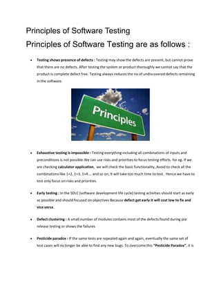 Principles of software testing | PDF