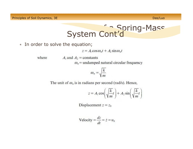 Principles of soil dynamics 3rd edition das solutions manual | PDF