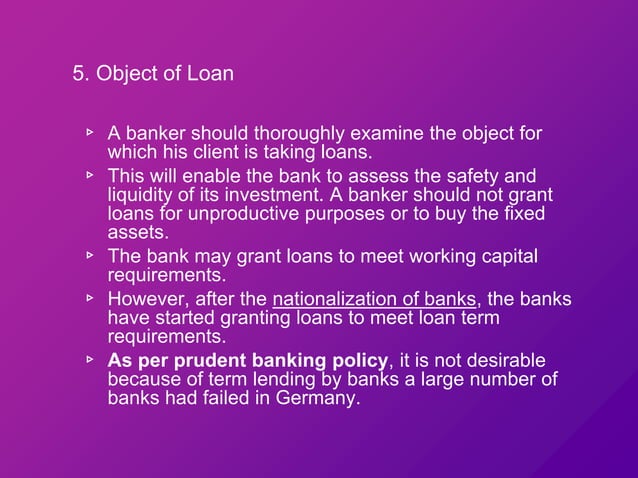 Principles of Sound lending.pptx | Business Banking & Finance | Business