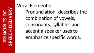 Principle of speech delivery ppt. Oral communication | PPTX