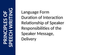 Principle of speech delivery ppt. Oral communication | PPTX