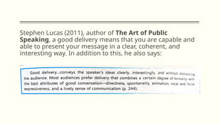 Principles of speech delivery.pptxhasgash | PPTX