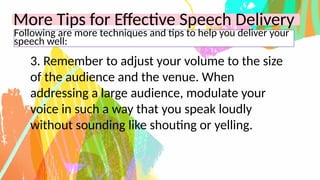 PRINCIPLES OF SPEECH DELIVERY.powerpointpptx | PPTX