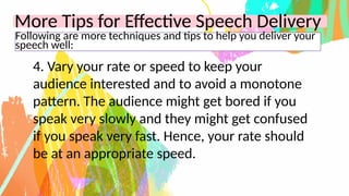 PRINCIPLES OF SPEECH DELIVERY.powerpointpptx | PPTX
