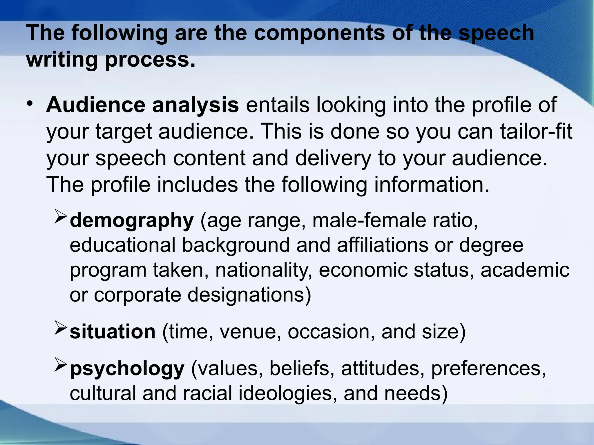 Principles of Speech Writing in Oral Communication in Context | PPTX