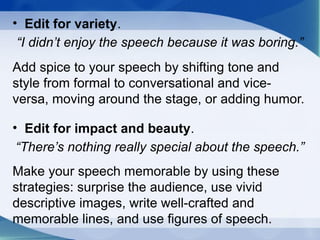 Principles of Speech Writing in Oral Communication in Context | PPTX