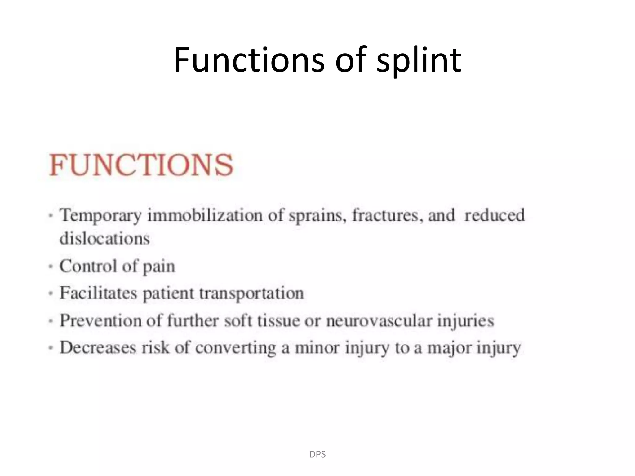 Principles of splints and casts in orthopaedics by Dr. D. P. Swami | PPTX