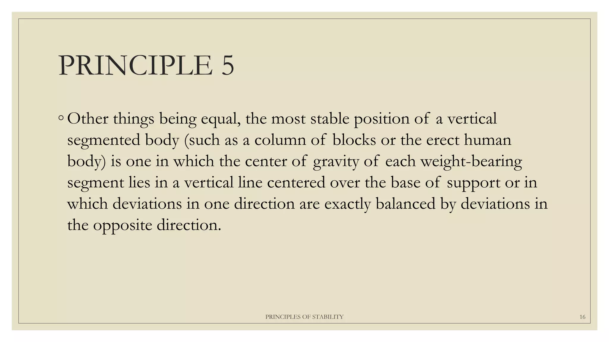 Principles of Stability | PPTX