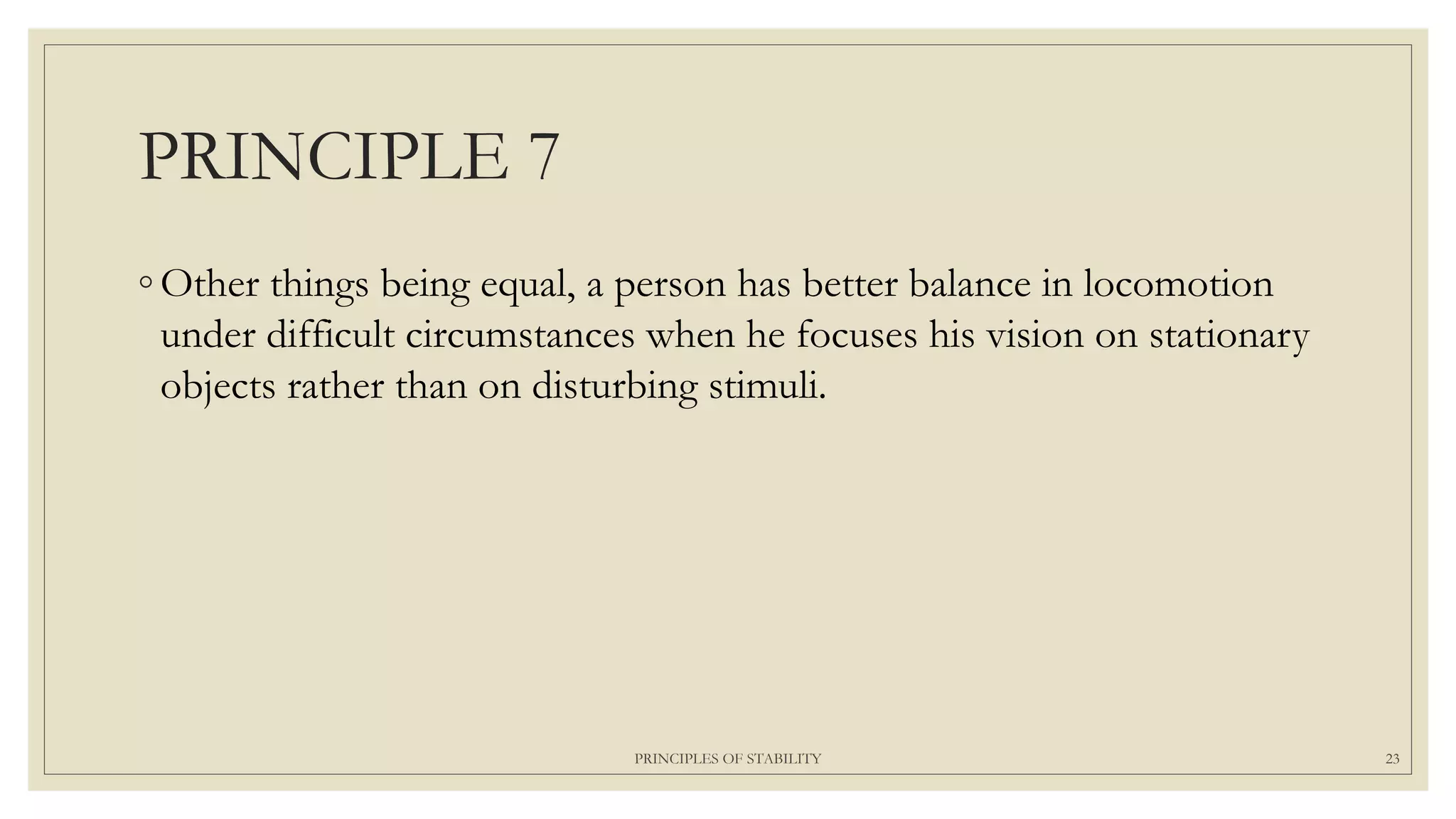 Principles of Stability | PPTX