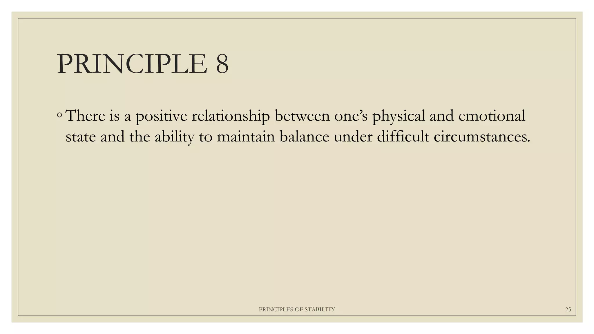 Principles of Stability | PPTX