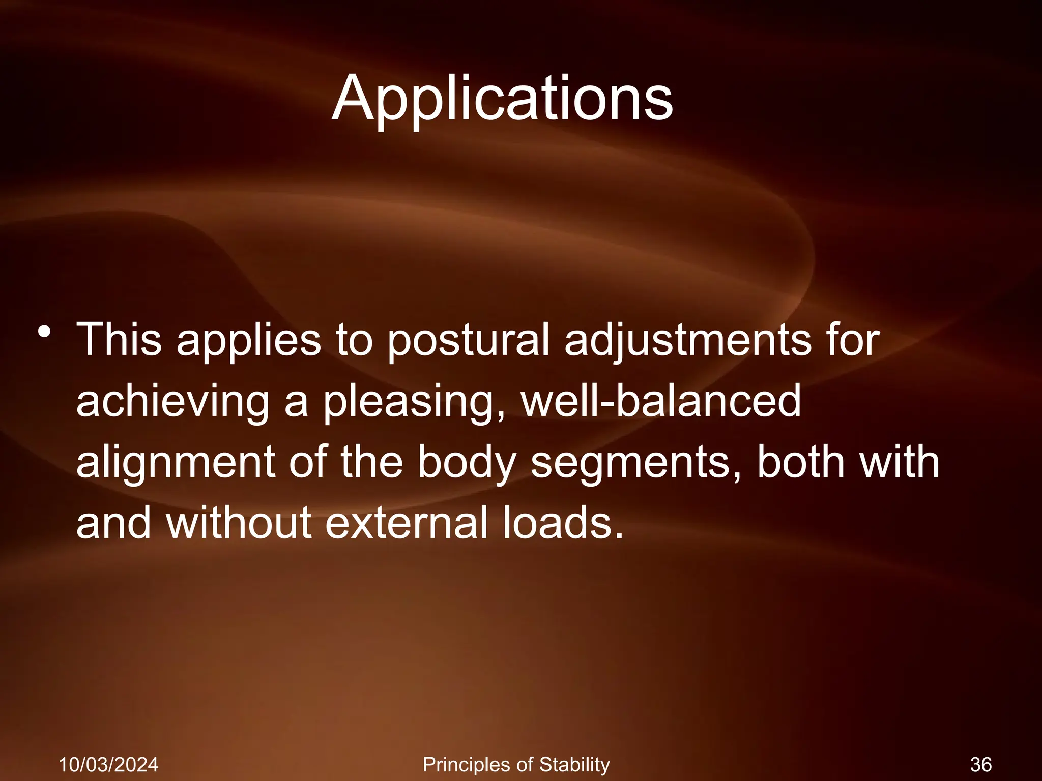 Principles of Stability, biomedical physics , stability, physical ...