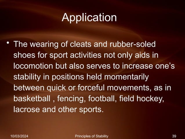 Principles of Stability, biomedical physics , stability, physical ...