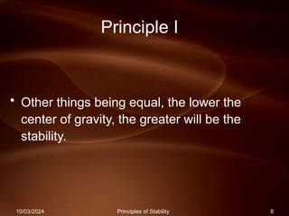 Principles of Stability, biomedical physics , stability, physical ...