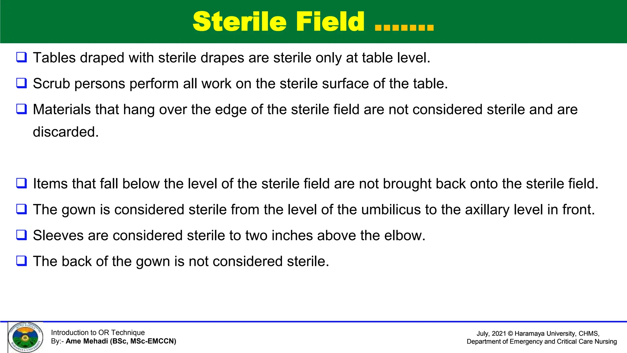 PRINCIPLES OF STERILE FIELD.pptx