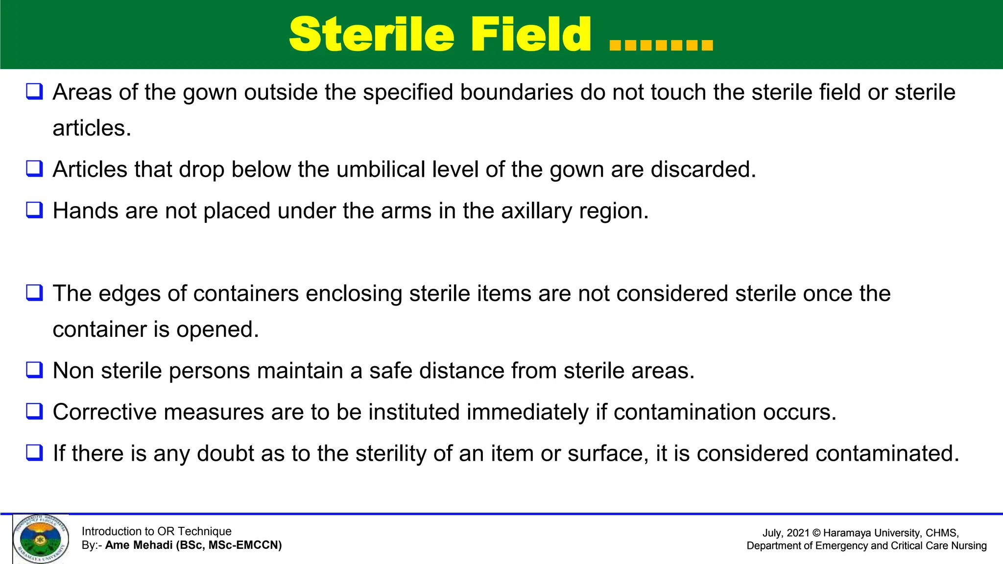 PRINCIPLES OF STERILE FIELD.pptx