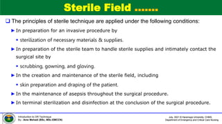 PRINCIPLES OF STERILE FIELD.pptx