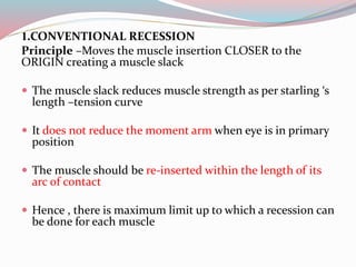 Principles of strabismus surgery | PPTX