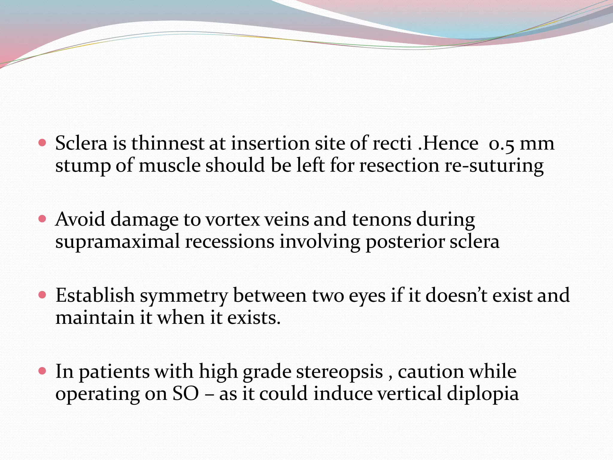 Principles of strabismus surgery | PPTX