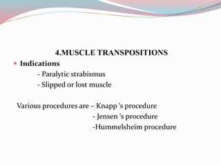 Principles of strabismus surgery | PPTX