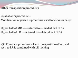 Principles of strabismus surgery | PPTX