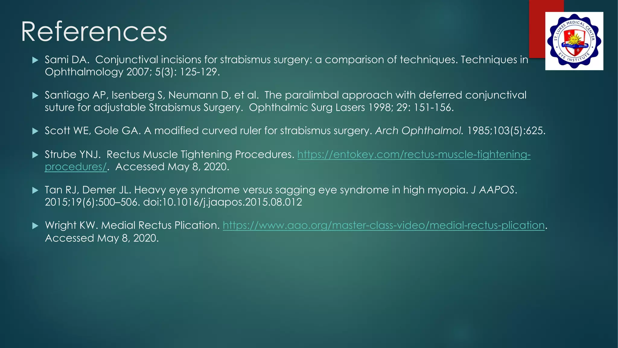 Principles of strabismus surgery part 3 of 3 | PDF