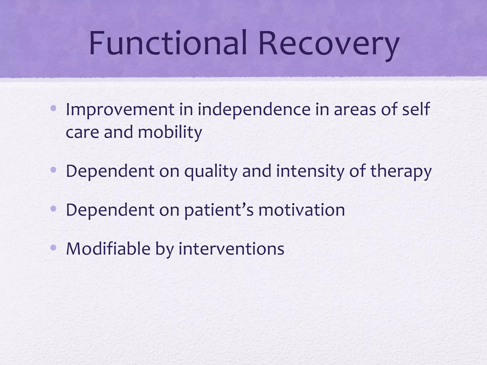 Principles of stroke rehab | PPT
