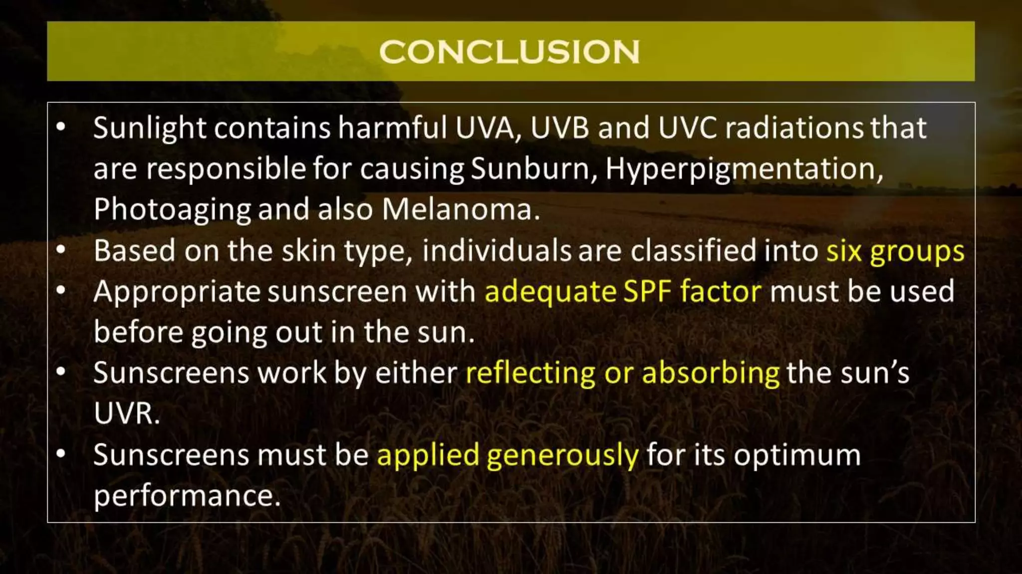 PRINCIPLES OF SUN PROTECTION - Classification and Formulations of ...