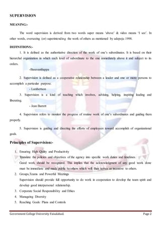 Principles of supervision | DOCX