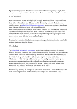 6 Key Principles of Supply Chain Management | Mr. Business Magazine | PDF